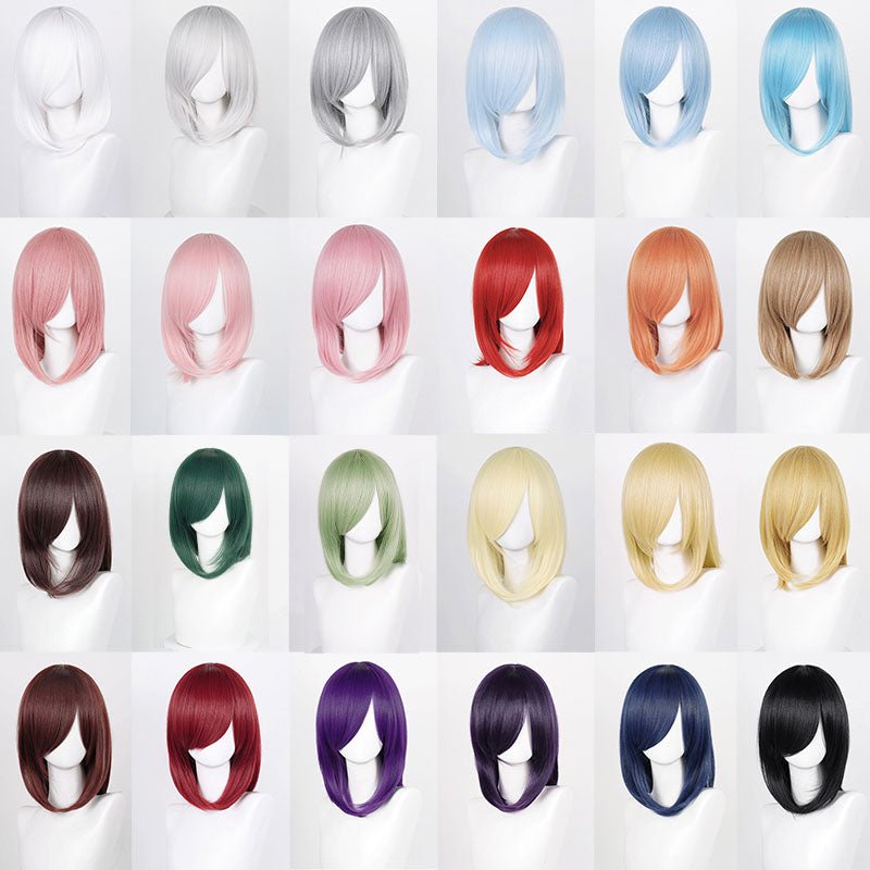 24 Colors 40cm Long Stright Colourful Cosplay Wigs – lemailwigs