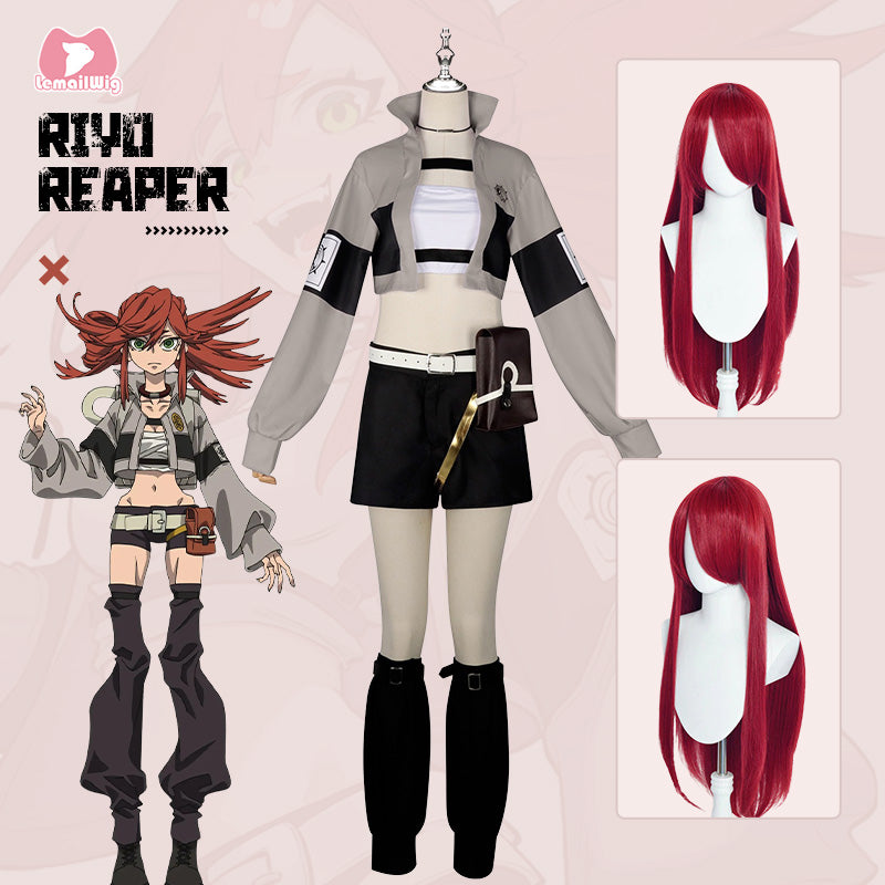 L-email Wig Gachiakuta Riyo Cosplay Costume And Wig Shoe Full Set ...