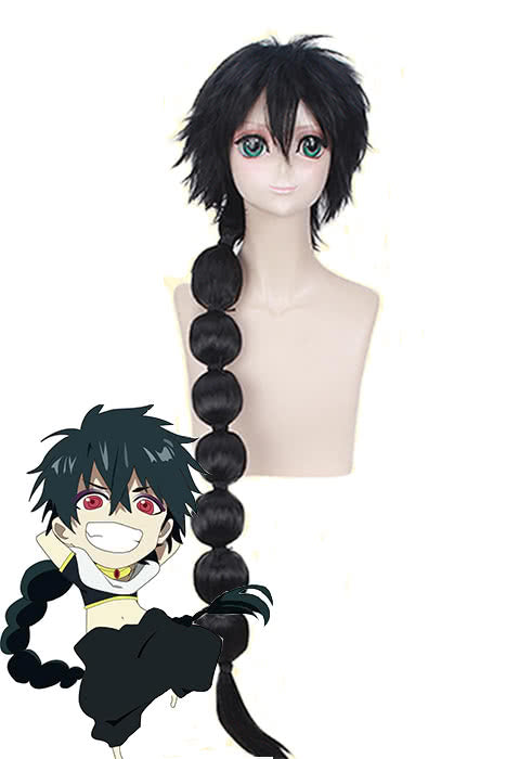 Anime Magi Judar Cosplay Wigs Black Long – lemailwig