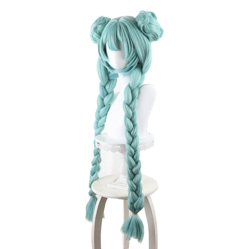 Hatsune Miku Luminasta Figure Light Green Braids Cosplay Wig – lemailwigs