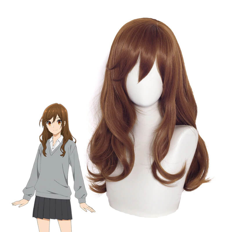 Horimiya Kyouko Hori Long Curly Brown Cosplay Wigs – lemailwig