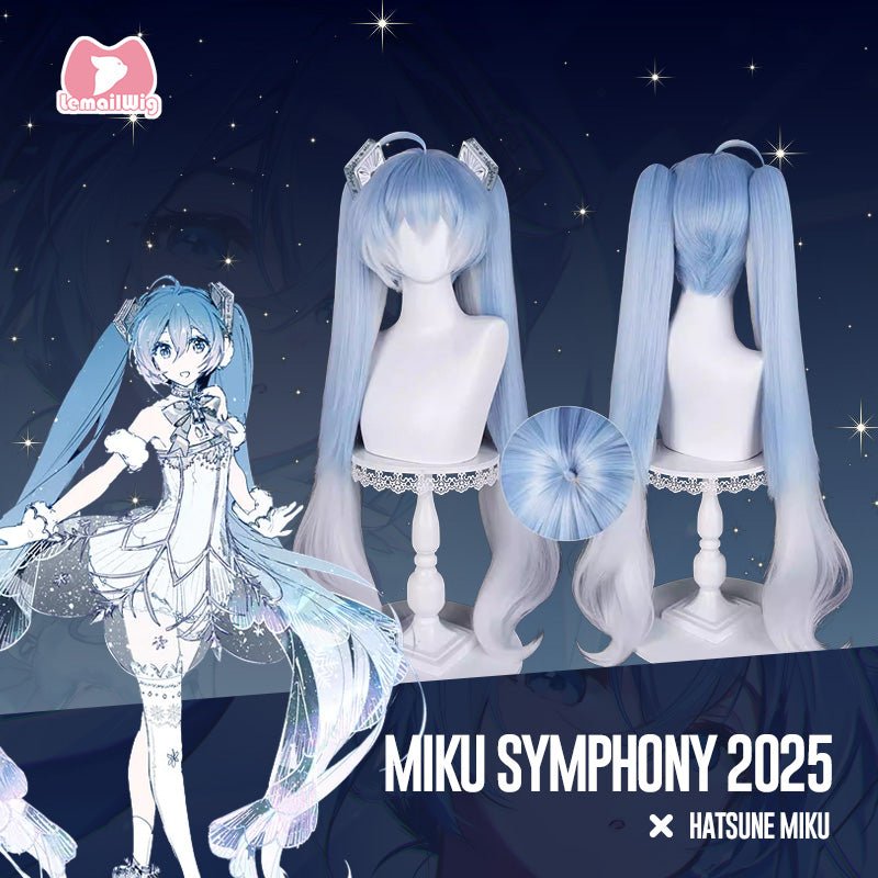 L-email Wig 2025 Symphony Sapporo Blue Mix Concert Cosplay Wig – lemailwigs