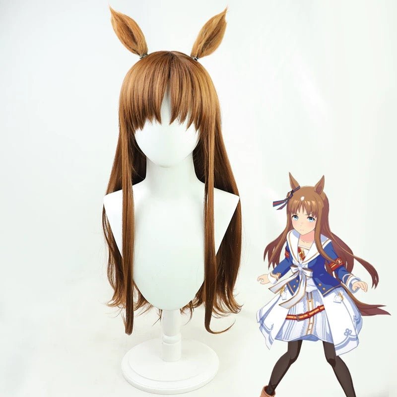 L-email Wig Umamusume: Pretty Derby Grass Wonder Brown Long Halloween ...