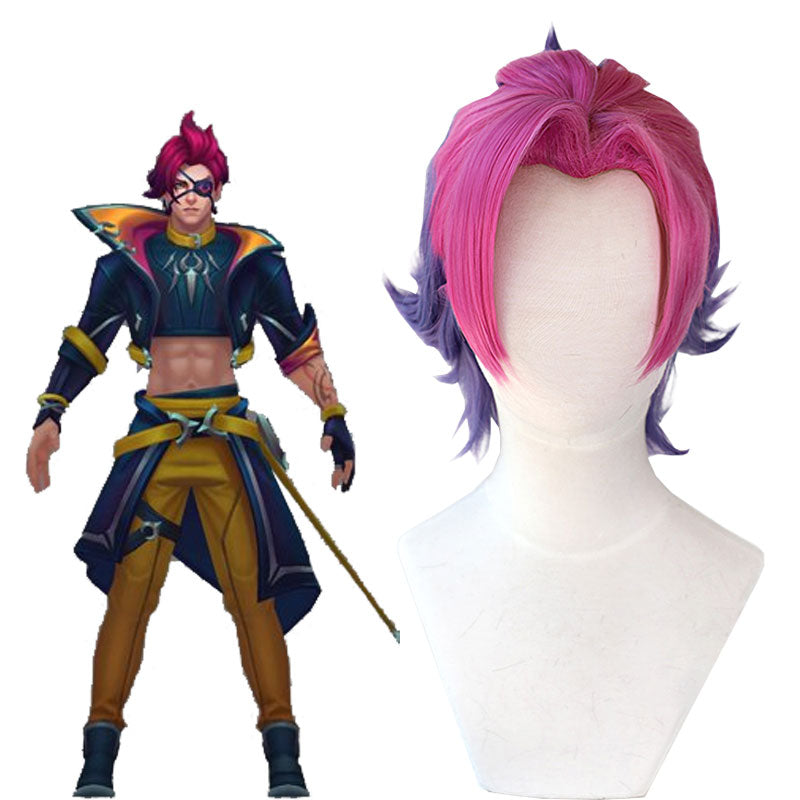 LOL Heartsteel Shieda Kayn Red Mixed Purple Cosplay Wig – lemailwigs