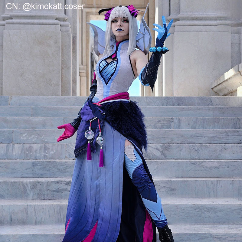 【Final Stock】L-email Wig LOL Snow Moon Morgana Cosplay Costume – lemailwig