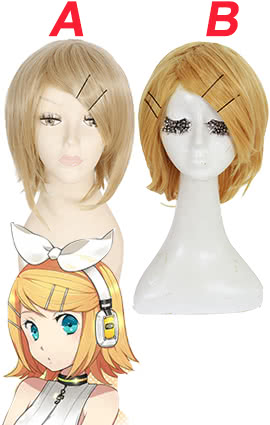 30-35cm Short Kagamine Rin Cosplay Wigs Two Styles – lemailwig