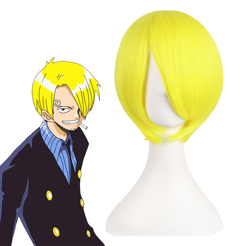ONE PIECE Vinsmoke Sanji Short Yellow Cosplay Wigs – lemailwig